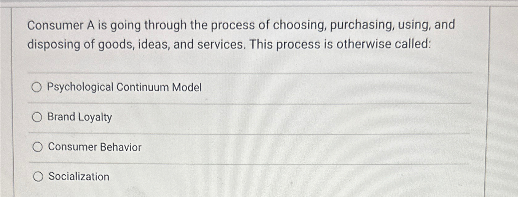 Solved Consumer A ﻿is going through the process of choosing, | Chegg.com