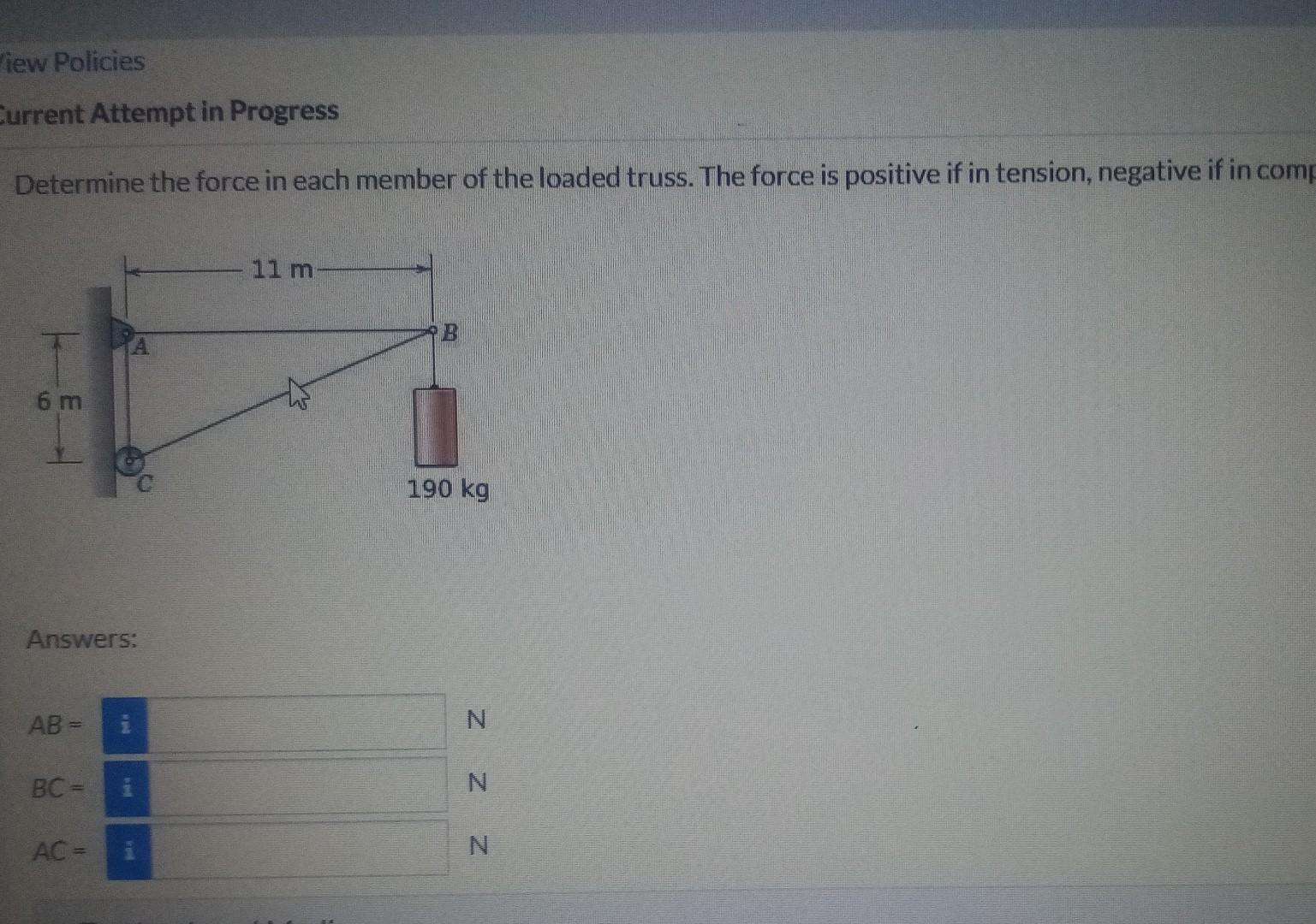 Solved iew Policies Current Attempt in Progress Determine | Chegg.com