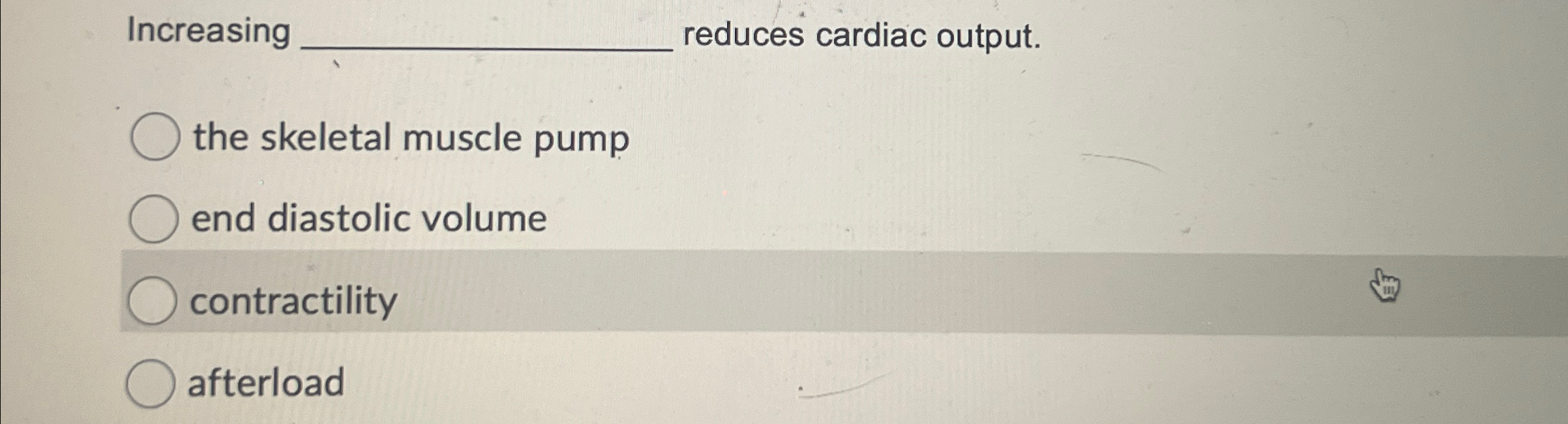 Solved Increasing q, ﻿reduces cardiac output. ﻿the skeletal | Chegg.com