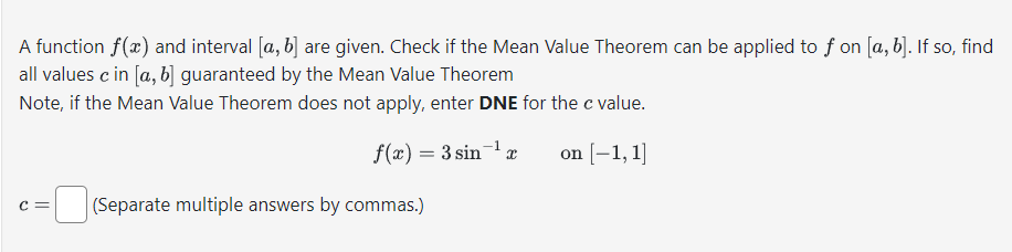 Solved A function f(x) ﻿and interval a,b ﻿are given. Check | Chegg.com