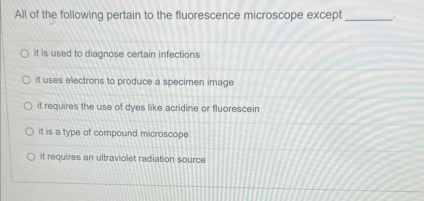 Solved All of the following pertain to the fluorescence | Chegg.com