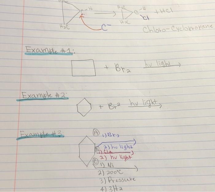 Solved нас Example #1: Example #2 Example #3: H C (A) H₂C + | Chegg.com