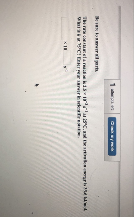 Solved 1 attempts left Check my work Be sure to answer all | Chegg.com