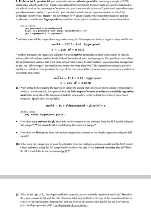 Solved In Problem Set 2. question 184, you analyzed a data | Chegg.com