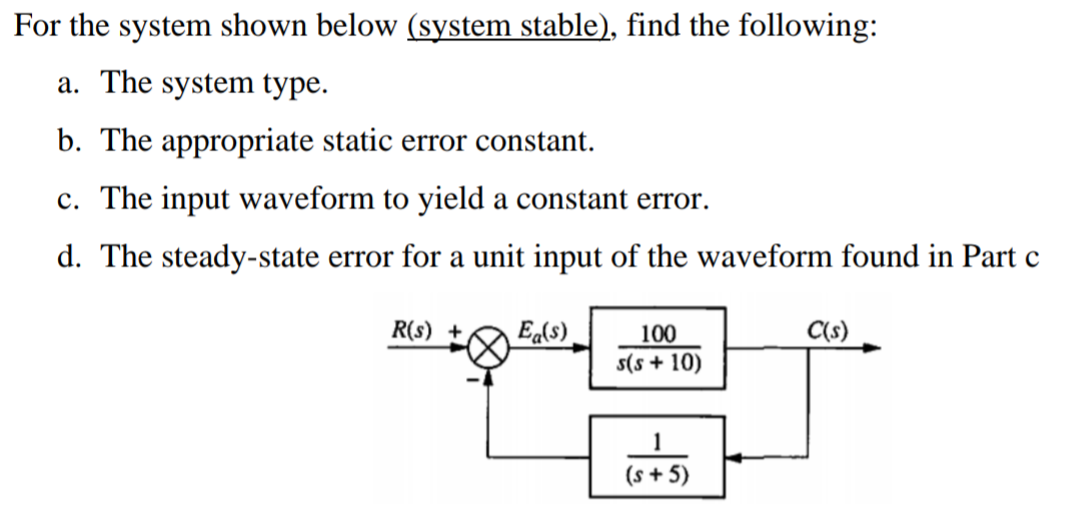 Solved by an EXPERT For the system shown below (system stable), ﻿find ...