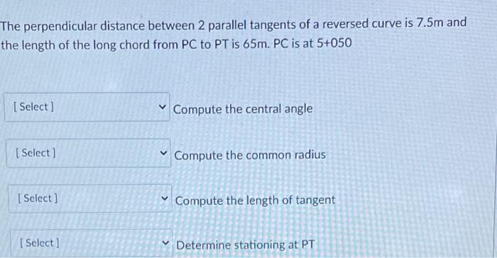 Solved The perpendicular distance between 2 parallel | Chegg.com