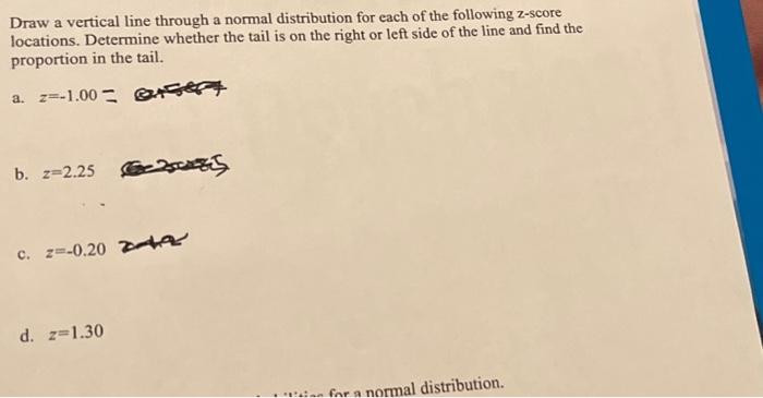Solved Draw a vertical line through a normal distribution | Chegg.com