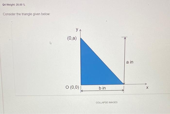 Solved Consider the triangle given below: COLLAPSE | Chegg.com