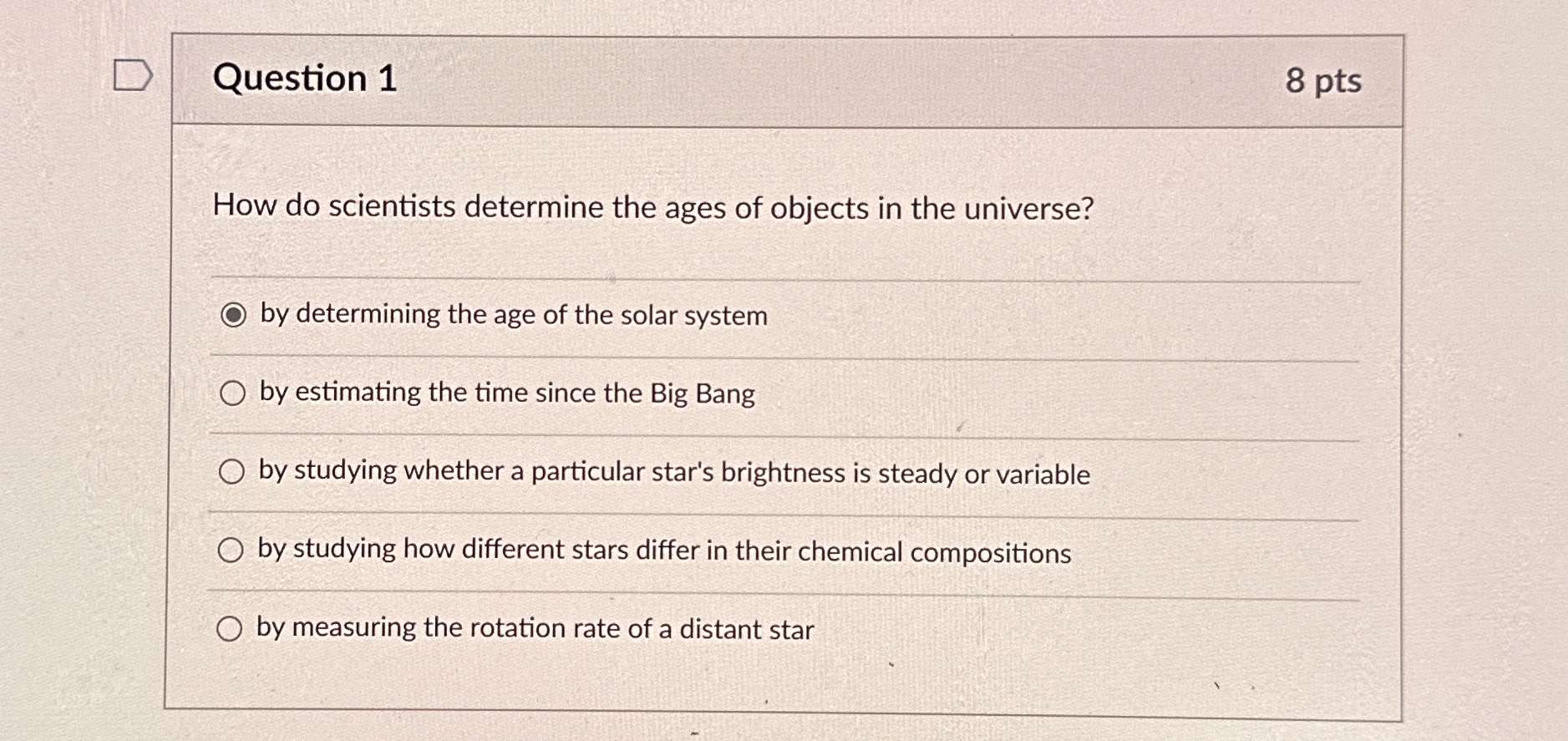 Solved Question 18 ﻿ptsHow do scientists determine the ages | Chegg.com