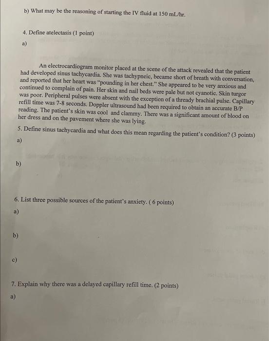 Solved 3. State why the choice of Ringer's lactate for IV | Chegg.com