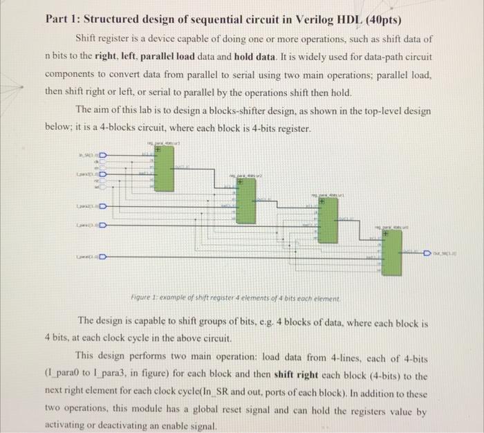 Part 1: Structured design of sequential circuit in | Chegg.com