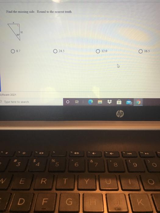 Solved Find the missing side Round to the nearest tenth 12 | Chegg.com