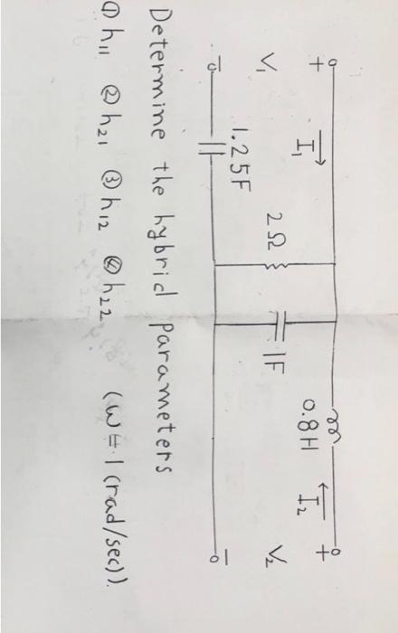 Solved Determine the hybrid parameters (1) h11 (2) h21 (3) | Chegg.com