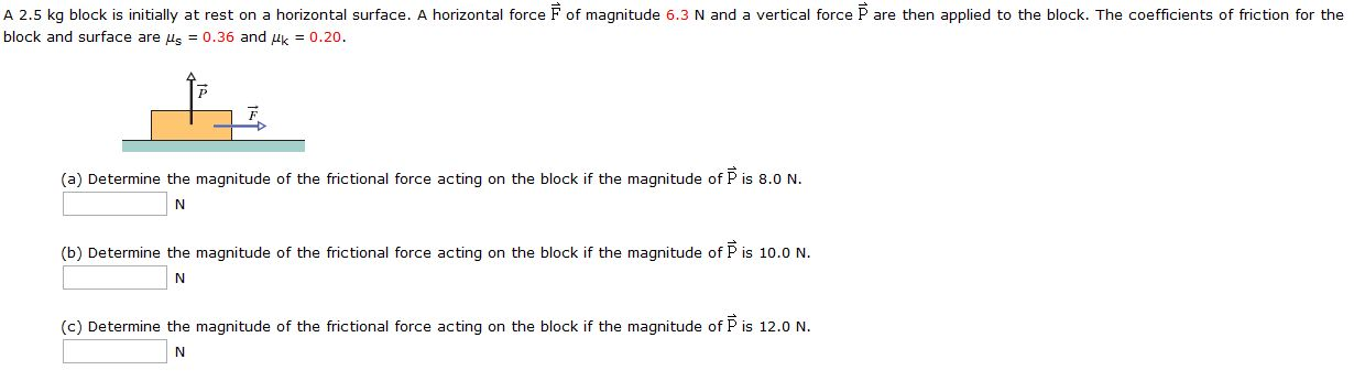 Solved A 2.5 kg block is initially at rest on a horizontal | Chegg.com