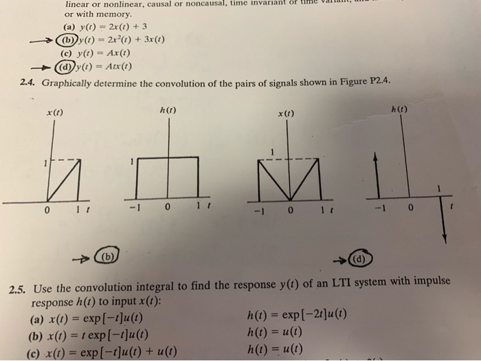 Solved linear or nonlinear, causal or noncausal, time | Chegg.com