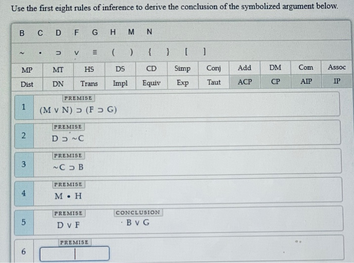 Solved Use the first eight rules of inference to derive the | Chegg.com