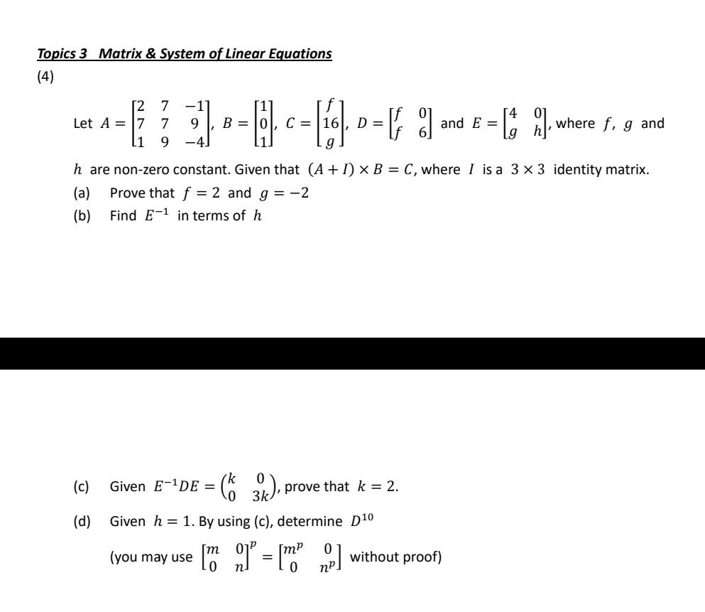 Solved Let A=⎣⎡271779−19−4⎦⎤,B=⎣⎡101⎦⎤,C=⎣⎡f16g⎦⎤,D=[ff06] | Chegg.com