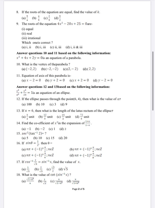Solved Multiple Choice Questions 1. Find the solution of the | Chegg.com