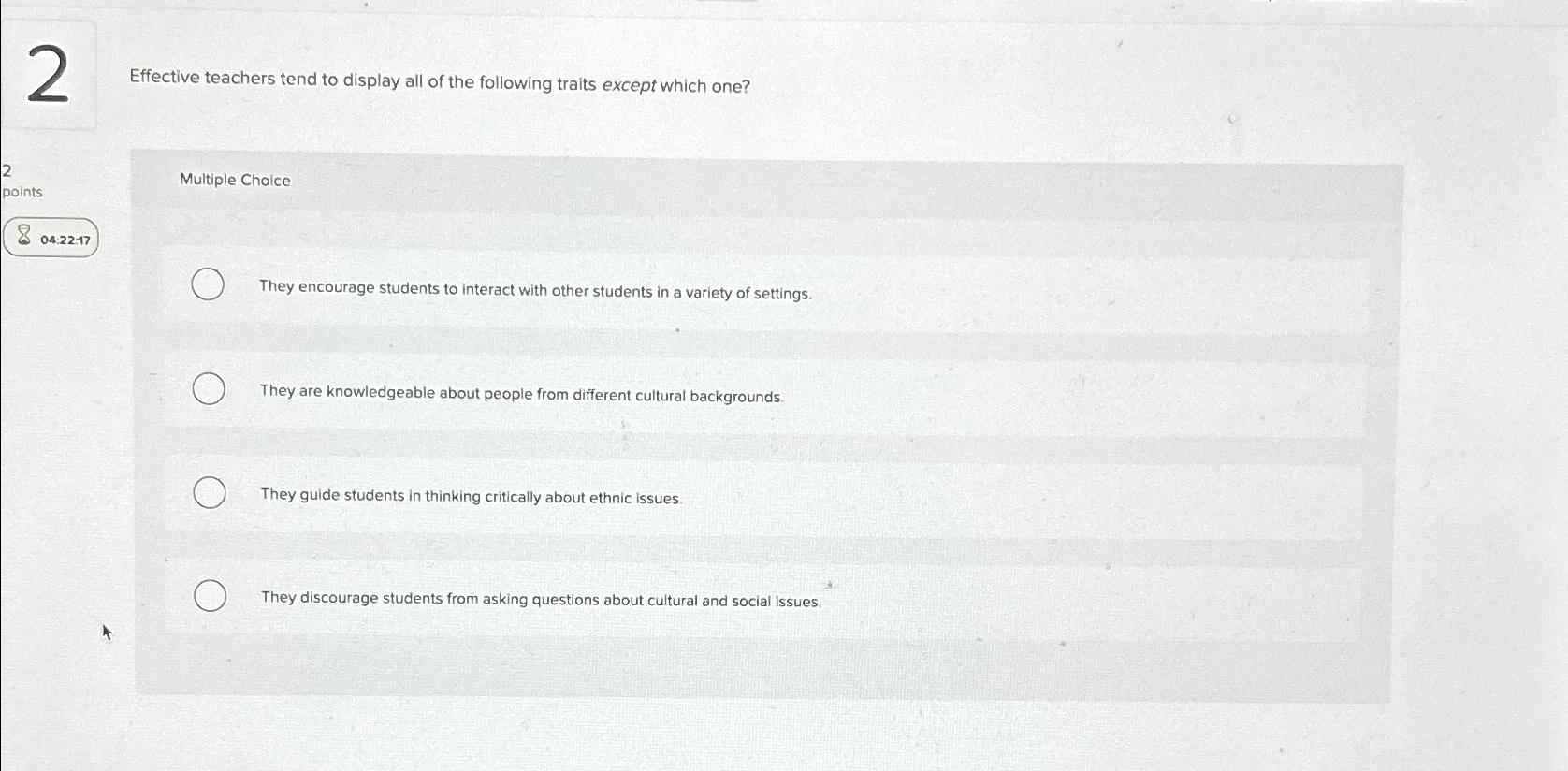 Solved Effective teachers tend to display all of the | Chegg.com