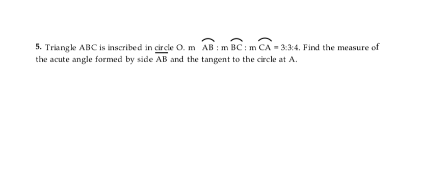 Solved Triangle ABC is inscribed in circle | Chegg.com