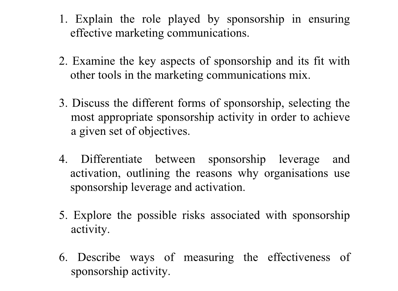 Solved Explain the role played by sponsorship in ensuring | Chegg.com