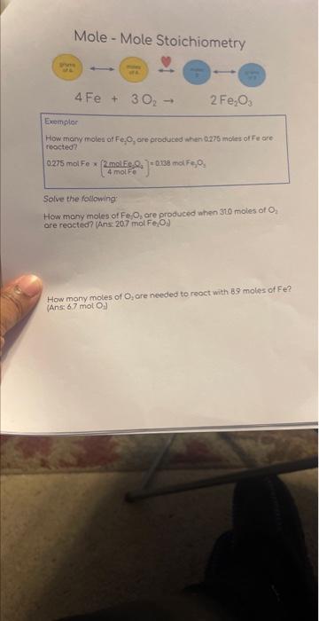 Solved Mole - Mole Stoichiometry Exemplor How mainy moles of | Chegg.com