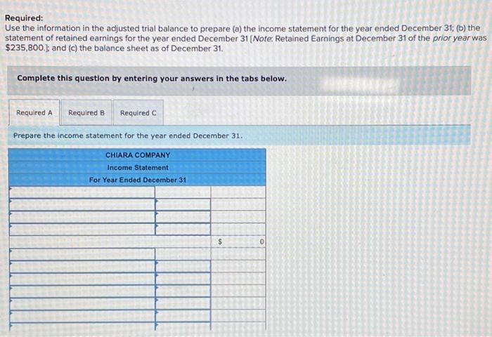 Solved Problem 3-4A (Static) Preparing financial statements | Chegg.com