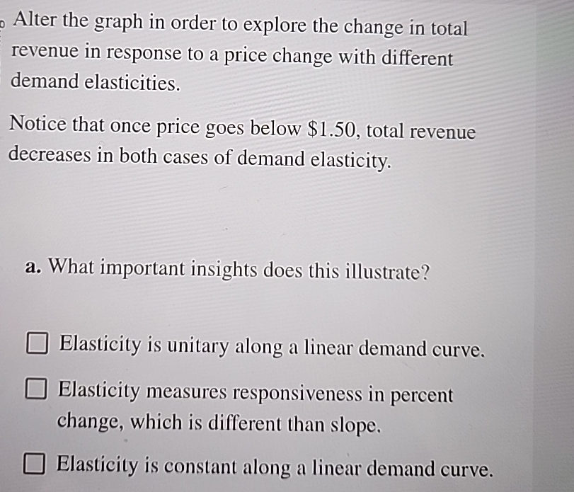 Solved Alter the graph in order to explore the change in | Chegg.com