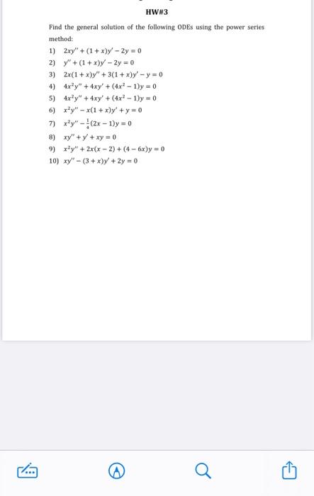 Solved Find the general solution of the following ODEs using | Chegg.com