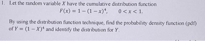 Solved F(x)=1−(1−x)4,0 | Chegg.com