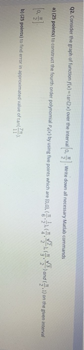 Solved Write down all necessary Matlab commands 22. Consider | Chegg.com