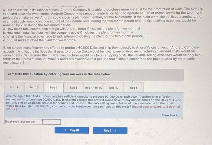Solved Problem 13-18 (Static) Relevant Cost Analysis in a | Chegg.com