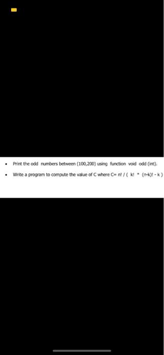 Solved Print the odd numbers between (100,200) using | Chegg.com