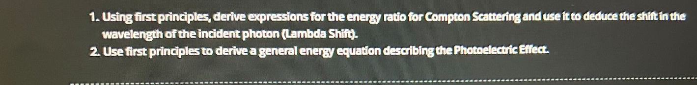 Solved Using first principles, derve expressions for the | Chegg.com