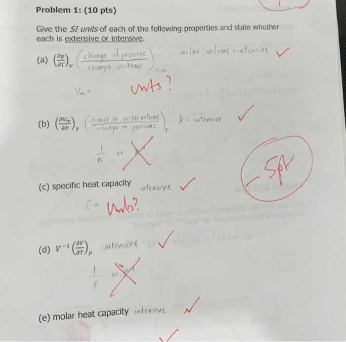 Solved Give the SI units of each of the following properties | Chegg.com