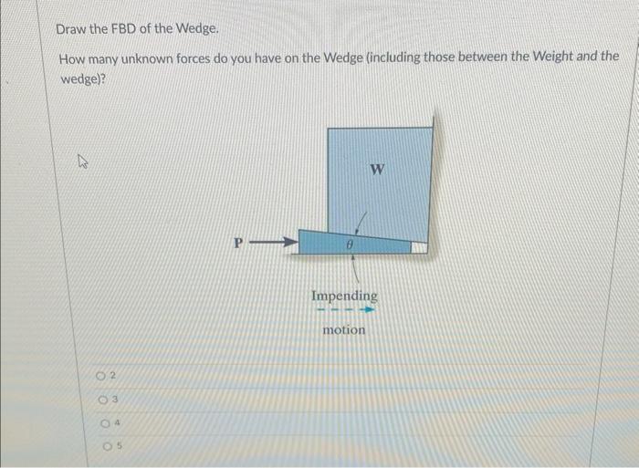 Solved Draw the FBD of the Weight. How many unknown forces | Chegg.com