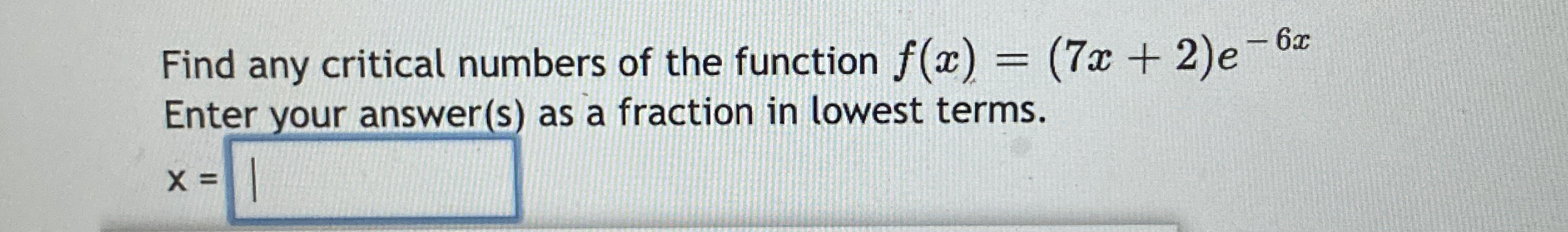 Solved Find any critical numbers of the function | Chegg.com