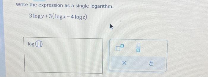 Solved Write the expression as a single logarithm. | Chegg.com