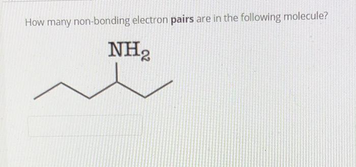 Solved How many non-bonding electron pairs are in the | Chegg.com