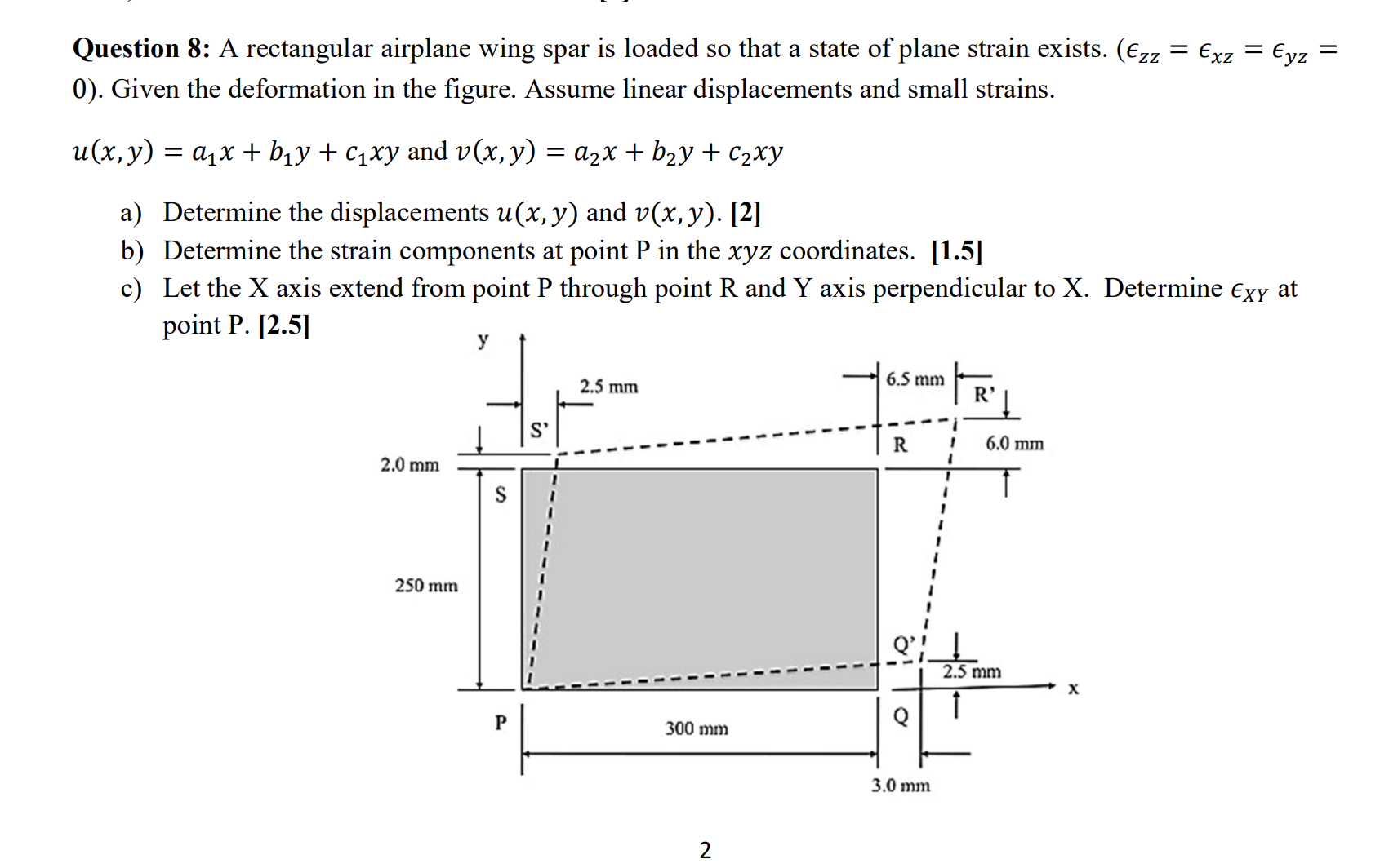 Question 8: A rectangular airplane wing spar is | Chegg.com