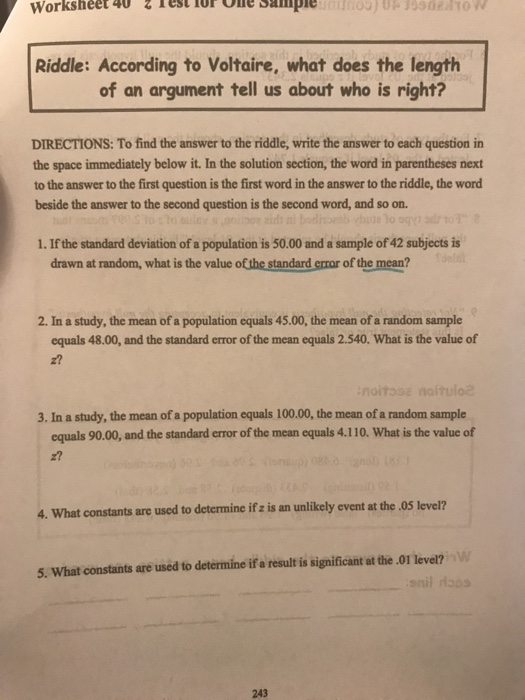 Solved Worksheet 40 2 Test Tor Ole Sample 3 Un 102tow