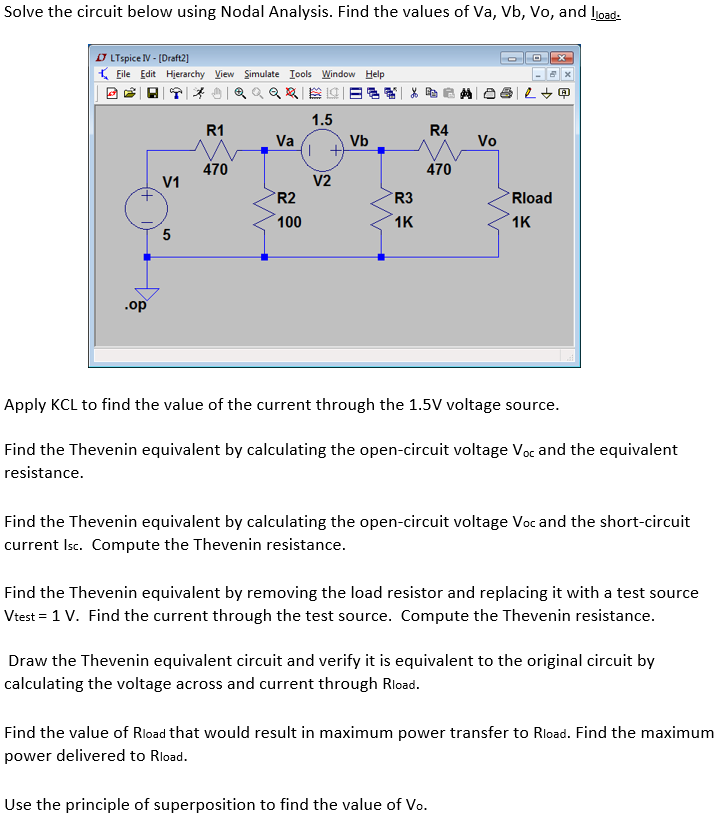 Solved Solve the circuit using Nodal Analysis and Thevenins | Chegg.com