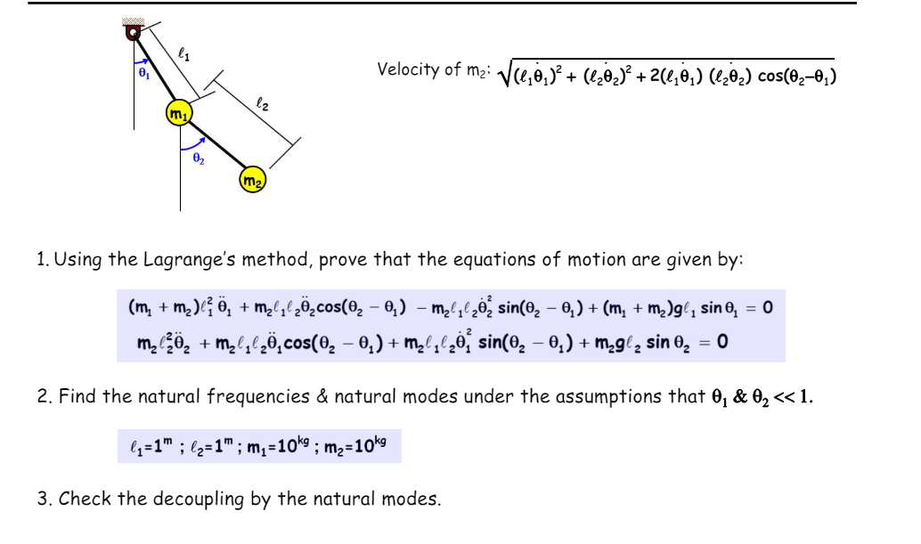 Solved Velocity of | Chegg.com
