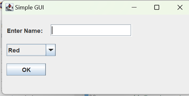 Solved Write the required lines for creating the GUI Screen | Chegg.com