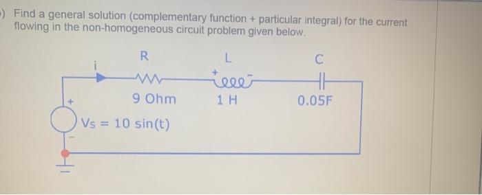 Solved Find a general solution (complementary function + | Chegg.com