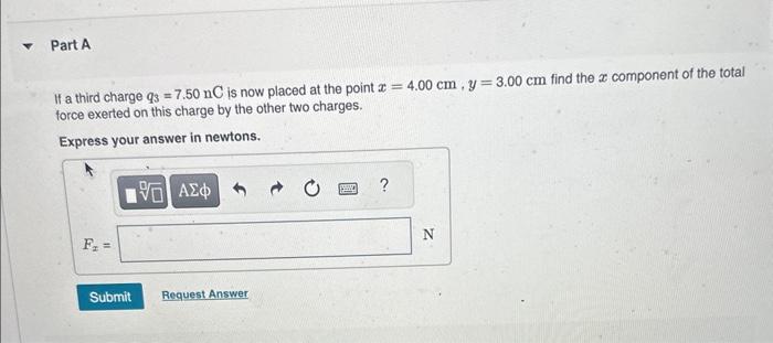 Solved A charge q1=5.00nC is placed at the origin of an | Chegg.com