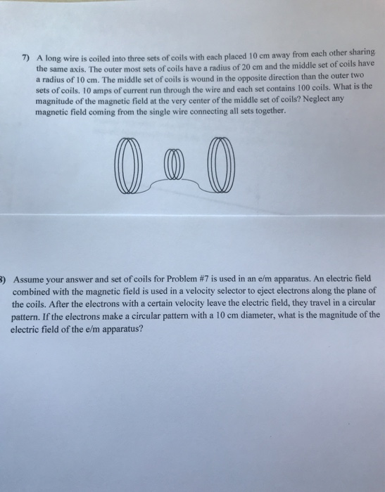 Solved 8) Assume your answer and set of coils for Problem #7 | Chegg.com