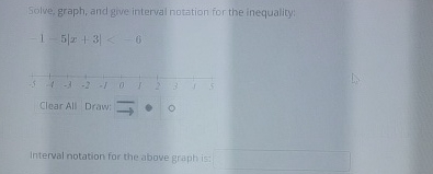 Solved Solve, graph, and give interval notation for the | Chegg.com