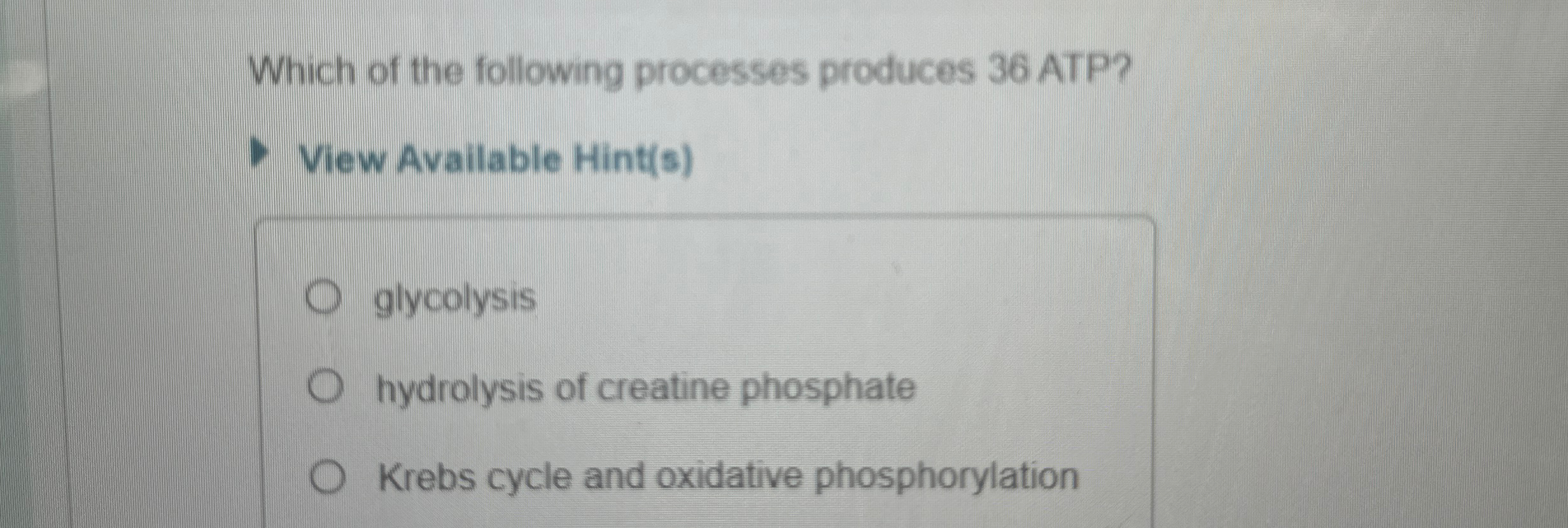 Solved Which of the following processes produces 36 | Chegg.com