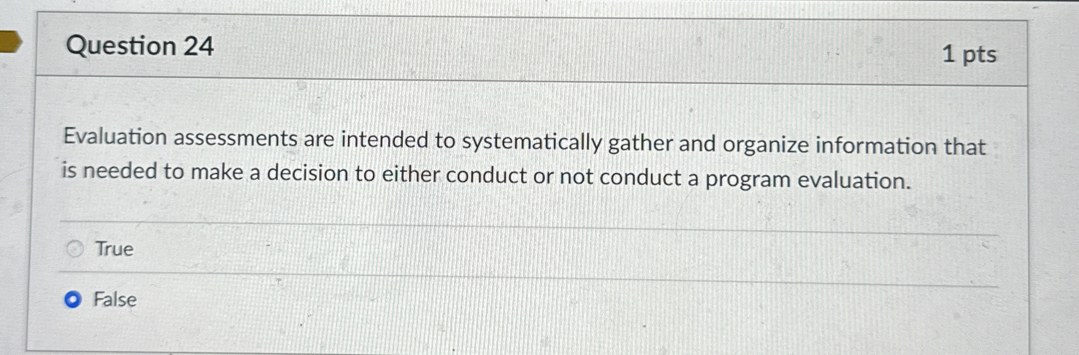 Solved Question 241 ﻿ptsEvaluation assessments are intended | Chegg.com